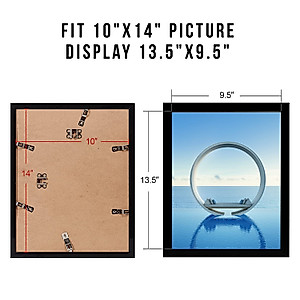 MENNTHUI 10x14 Black Picture Frame Set of 3, Diamond Painting Frames for 30 x 40cm Diamond Painting Art, Wall Mounting Horizontally or Vertically