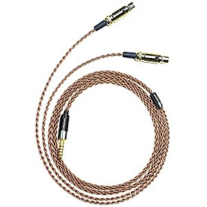 GUCraftsman 6N Single Crystal Copper 3.5mm/4.4mm/4Pin XLR Headphone Upgrade Cable for AUDEZE LCD-X LCD-XC LCD2 LCD3 LCD4 LC5 LCD24 LCD-MX4 MM-500 MEZE Empyrean Elite Kennerton Thror Vali (4.4mm Plug)