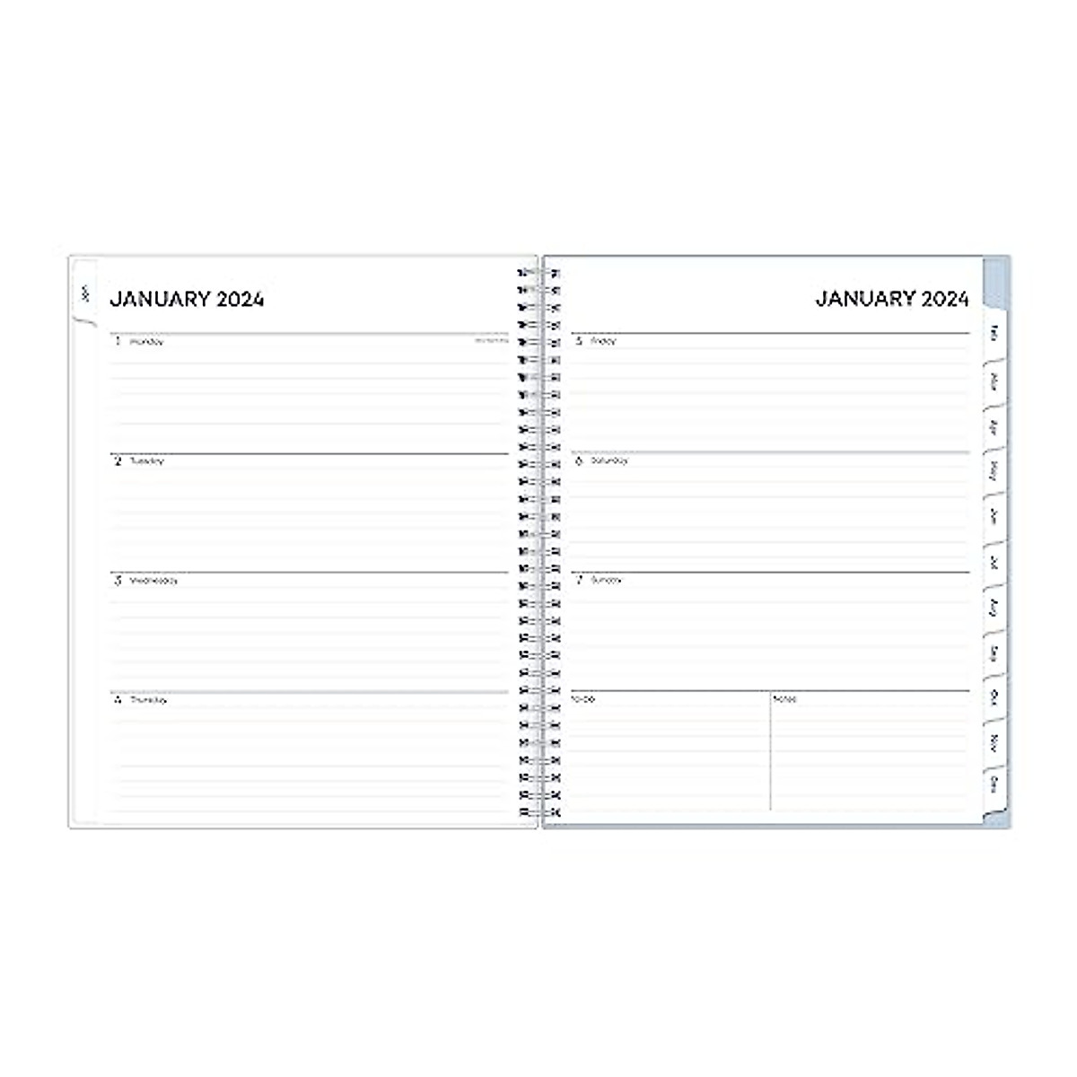2024 Blue Sky™ Carlsen Weekly/Monthly Planning Calendar, 8-1/2" x 11", Multicolor, January to December 2024, 143963