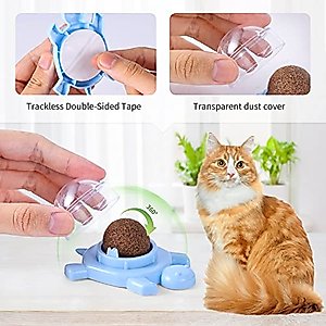 Catnip Ball ‖ Catnip Balls for Cats Wall: silvervine for Cats, 3-Piece Silvervine Catnip Cat Toys for Indoor Cats, Edible Cat nips Organic Ball, Cute Silvervine Cat Toy