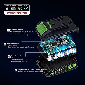 GALAX PRO DC-20V 1.3Ah Lithium Ion Battery Pack, Replacement Battery for GALAX PRO Cordless Drill & Power Tools