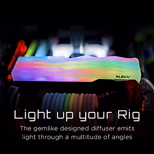 KLEVV CRAS X RGB DDR4 16GB (2x8GB) 3200MHz CL16 1.35V Gaming Desktop Ram Memory SK Hynix Chip XMP 2.0 Ready (KD48GU880-32A160X)
