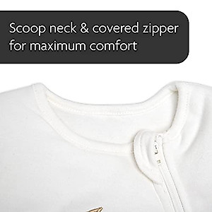 Baby Brezza 2-in-1 Baby Sleepsuit - Unique Swaddle Transition Sleepsuit - Breathable with Mesh Panels - Converts from Sleepsuit to Sleep Vest, 3-6 Months, Cream