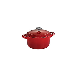 Tramontina Enameled Cast Iron Covered Small Cocotte, 24-Ounce, Gradated Red