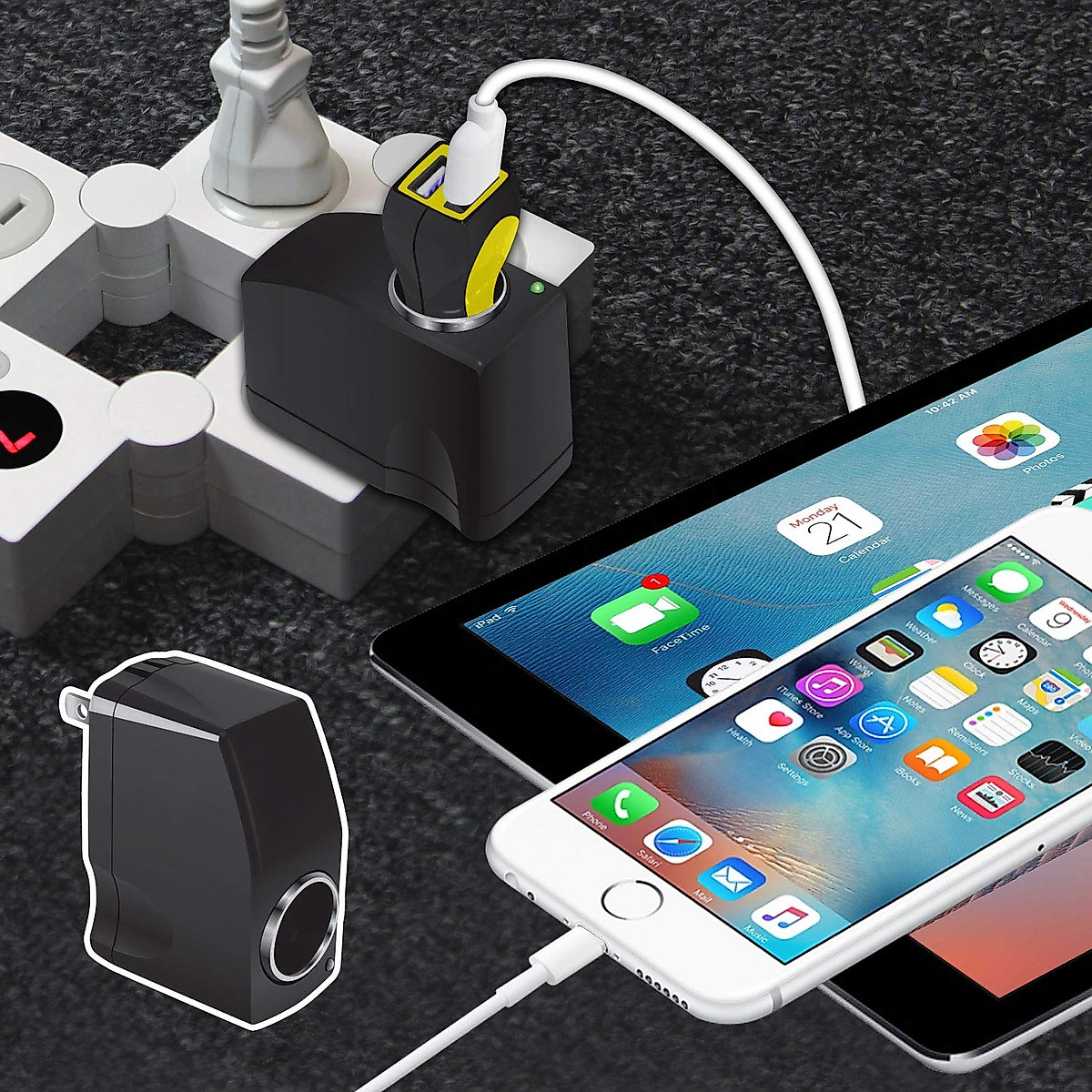 Cellet AC to DC 12V Output Converter. AC/DC Power 110V- 120V AC to 12V DC Car Cigarette Lighter Power Converter. AC to DC Female Adapter (Not for Air-Pump, Compressor, Vacuum Cleaner)