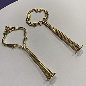 Quluxe 4 Sets 3 Tier Crown ＆ Sunflower Cake Stand Fruit Cake Plate Handle Fitting Hardware Rod Stand Holder with Stylus for DIY Making Cupcake Serving Stand Decoration- Gold