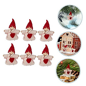 SAFIGLE 6pcs Felt Ornaments Santa Claus Ornaments Santa Ornament Christmas Felt Hanging Ornament Felt Christmas Doll Christmas Felt Figures Creative Doll Adornment Adorable Witch Dolls