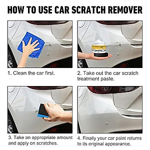 dyfgweq 2Pcs T-221A Polishing Compound & Scratch Remover with Sponge, Car Scratch Remover for Deep Scratches Light Scratches & Oxidation to Restore Shine
