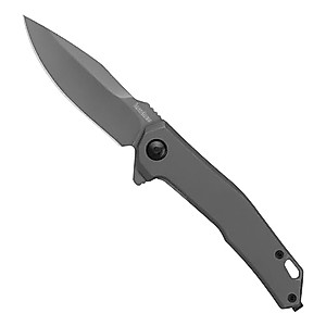 Kershaw Helitack Folding Pocket Knife, 3.3 inch Blade, Stainless Steel Handle, Every Day Carry Work Knife, Pocketclip