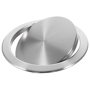 DOITOOL Trash Can Lid, Built-in Trash Chute Flap Cover Swing Trash Bin Lid 25CM Trash Grommet for Kitchen Countertop Office Desk Door Chute Hole Drawer