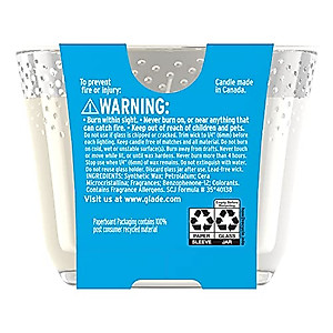 Glade Candle Cotton Cloud Dream, Fragrance Candle Infused with Essential Oils, Air Freshener Candle, 3-Wick Candle, 6.8 Oz, 3 Count