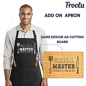 Personalized Cutting Board Gifts for Dad - Custom Wood Grill Board For BBQ - Unique Barbeque and Grilling Gift Idea Fathers Day, Birthday, Anniversary, Christmas For Men, Husband, Dad, Grandpa, Him