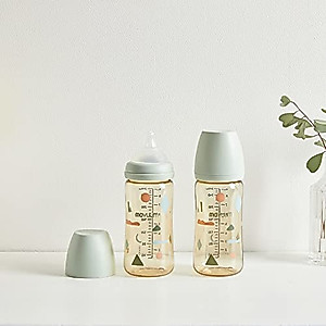 MOYUUM PPSU All in One Feeding Bottle, Cloud Edition, 9oz, Sage (No Nipple Included)