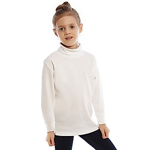 Leveret Boys Girls Kids Pullover Turtleneck 100% Cotton Turtleneck Off White Size 3 Years