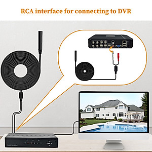 Dacheng xiaochen CCTV Microphone, High Sensitive Security Camera Microphone CCTV Audio Pickup Device Mic with 60 Ft Cable, 3.5mm PickupAPMic-60ft 0