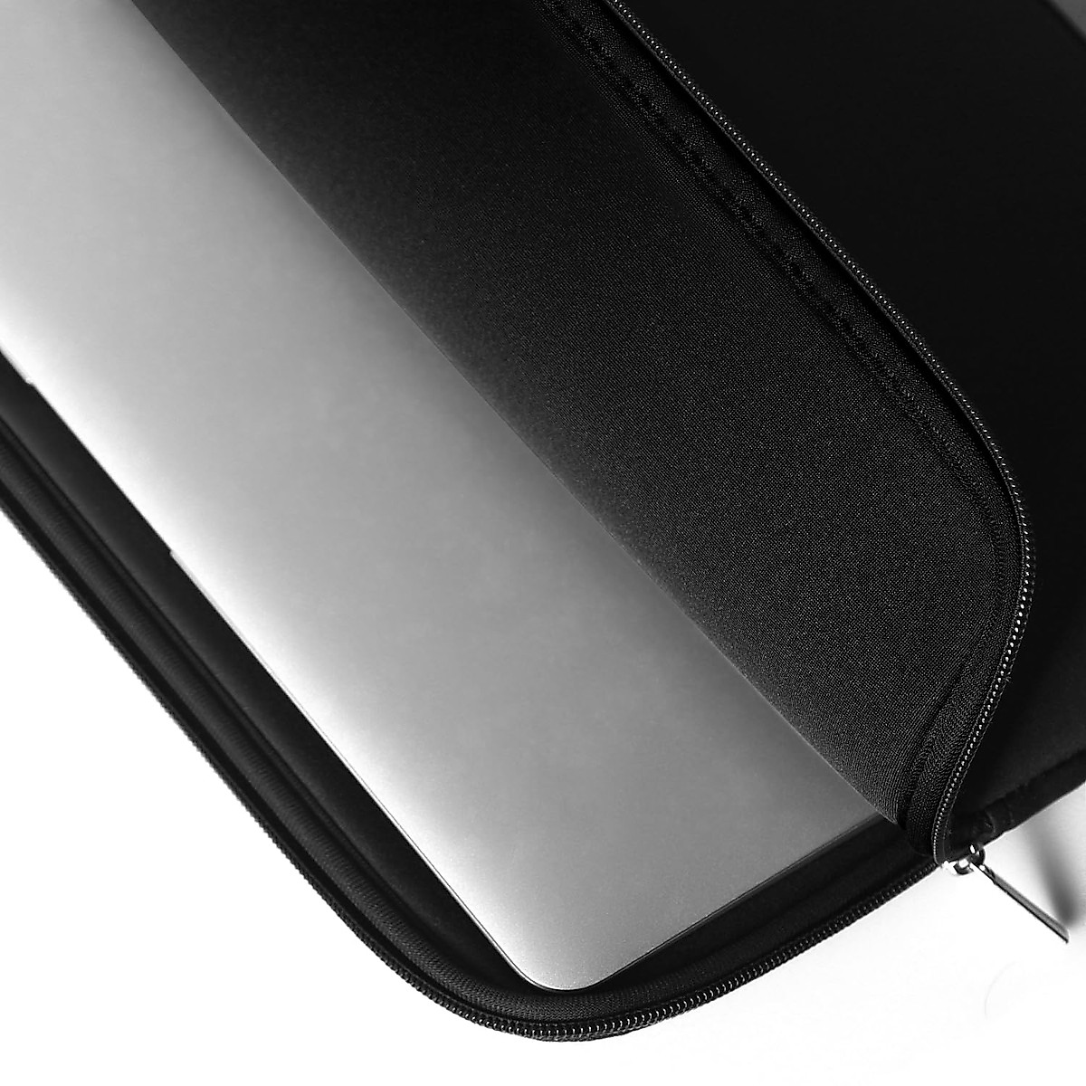 CCPK 13" Laptop Sleeve 13 Inch Cover Protective Case Compatible with Apple MacBook Air 13.3 Inch Mac Pro M1 Surface Lenovo Dell HP Bag Computer Pouch Accessories Travel Carrying Case Neoprene, Black