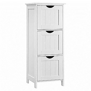 MAXCBD Nightstand Bedside Table Drawer Cabinet Bathroom Cabinet Floor Cabinet Free-Standing Storage Cabinet with 3 Drawers Storage Tower Dresser