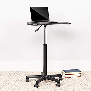 Flash Furniture Black Sit to Stand Mobile Laptop Computer Desk