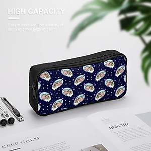 SpaceCow Moo Pencil Case Stationery Pen Pouch Portable Makeup Storage Bag Organizer Gift