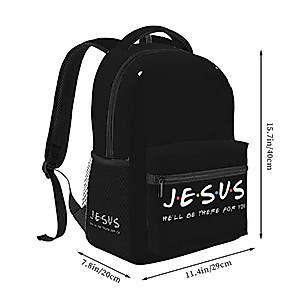 ROSIHODE Jesus Cross Backpack Christian Travel Laptop Backpack Casual Backpack Shoulder Daypack for Men Woman