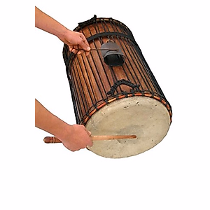 Paragon Mali Dunun Bell Set of 3 with Strikers from Africa Heartwood Project - Tear drop nesting shape