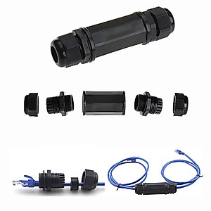 Anmbest 5PCS M22Z Shielded RJ45 Waterproof Cat5/5e/6 8P8C Connector IP67 Ethernet LAN Cable Connector Double Head Outdoor LAN Coupler Adapter Female to Female