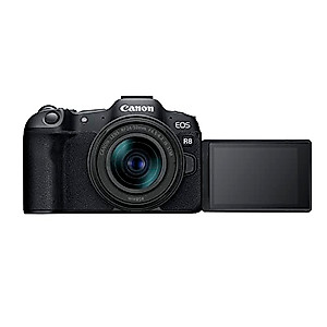 Canon EOS R8 Full-Frame Mirrorless Camera w/RF24-50mm F4.5-6.3 is STM Lens, 24.2 MP, 4K Video, DIGIC X Image Processor, Subject Detection & Tracking, Compact, Smartphone Connection, Content Creator
