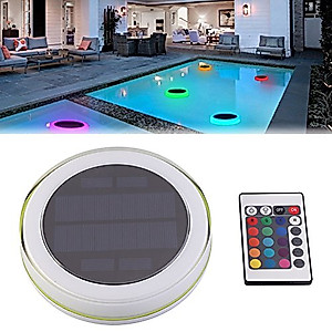 GOTOTOP Solar Floating Underwater LED Color Changing Light Swimming Pool Outdoor Garden for Garden Yard Swimming Pool Fountain Fish Tank