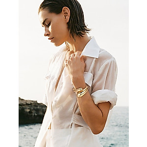 Long tiantian Gold Bracelets for Women Gold Cuff Bracelets for Women Chunky Bangle Bracelet Gold Jewelry for Women Pulseras para Mujer