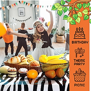 BOGAZNET Pack of 4 Safari Animal Print Tablecloth — Tiger Zebra Leopard Giraffe Print Safari Tablecloth Jungle Animal Theme Tablecover for Jungle Safari Birthday Baby Showers