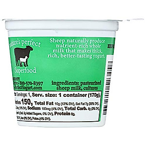 Old Chatham Sheepherding Company Sheep'S Milk Yogurt, Plain, 6 oz