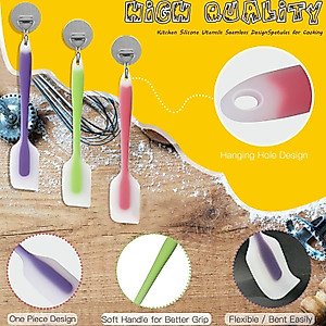 Silicone Spatulas Heat Resistant Flexible Spatula 450F with Stainless Steel Core - FDA Grade Premium Kitchen Utensils with Good Grip 27 cm Random Color (Pack of 2)