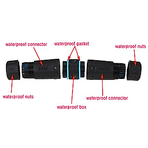 ANMBEST 5PCS Shielded RJ45 Waterproof Connector IP68 Cat5/5e/6 8P8C Ethernet LAN Cable Coupler Female to Female Outdoor Network Adapter