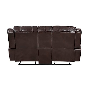 Lexicon Wilder Double Glider Reclining Loveseat, Brown