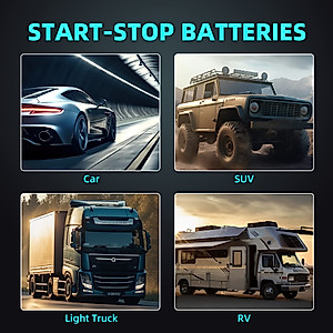 UPLUS BCI Group 48 Car Battery, AGM-L70-M Maintenance Free 12V 70Ah Premium AGM Batteries H6 L3 Automotive Battery, 760CCA, 80RC