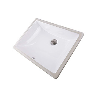 Nantucket Sinks 18 Inch x 13 Inch Undermount Ceramic Sink in White UM-18x13-W