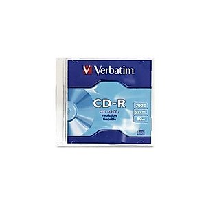 VERBATIM 94776 CD-R 52X 80 min branded Slimline jewel