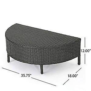 Christopher Knight Home Newton Outdoor 16-Seater Wicker Sectional Sofa Set with Water Resistant Cushions, Grey / Teal