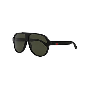 Gucci Urban Oversized Sunglasses, Lens-59 Bridge-11 Temple-145, Black / Green / Black