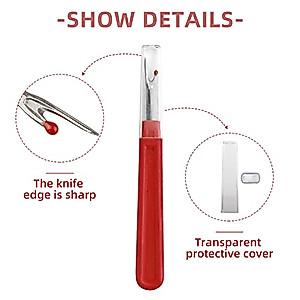 DEFUTAY 7 Pcs Seam Sewing Ripper Set, Thread Remover Kit with 2 Scissors, Handy Stitch Ripper Sewing Tool for Opening Seams,Hems(7 in 1)