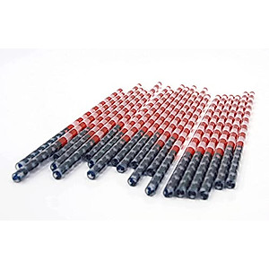 Lithos Outfitters, Old Glory Straws 20-Pack Red White Blue American Flag Reusable BPA-Free Plastic Drinking Straws