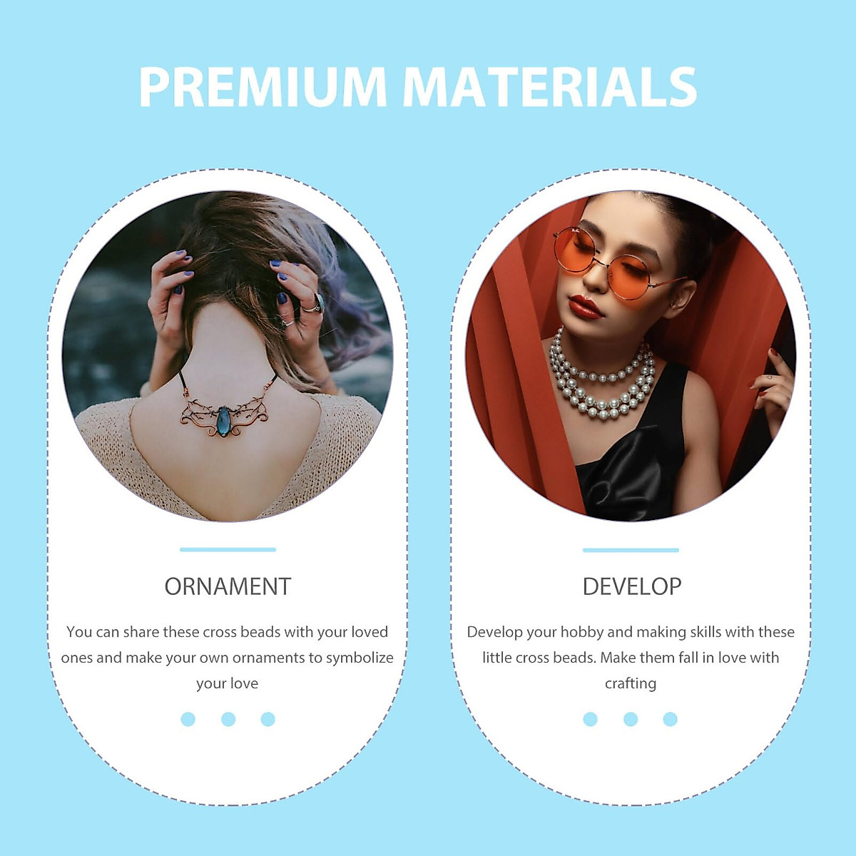 VILLCASE 20pcs Beads for Bracelets Jewels for Crafts Bracelet Kit Beads Bracelets Beads Natural Gemstone Beads Cross Pendant Gem Beads Cross Bead Charms Natural Stone Necklace Cross Beads