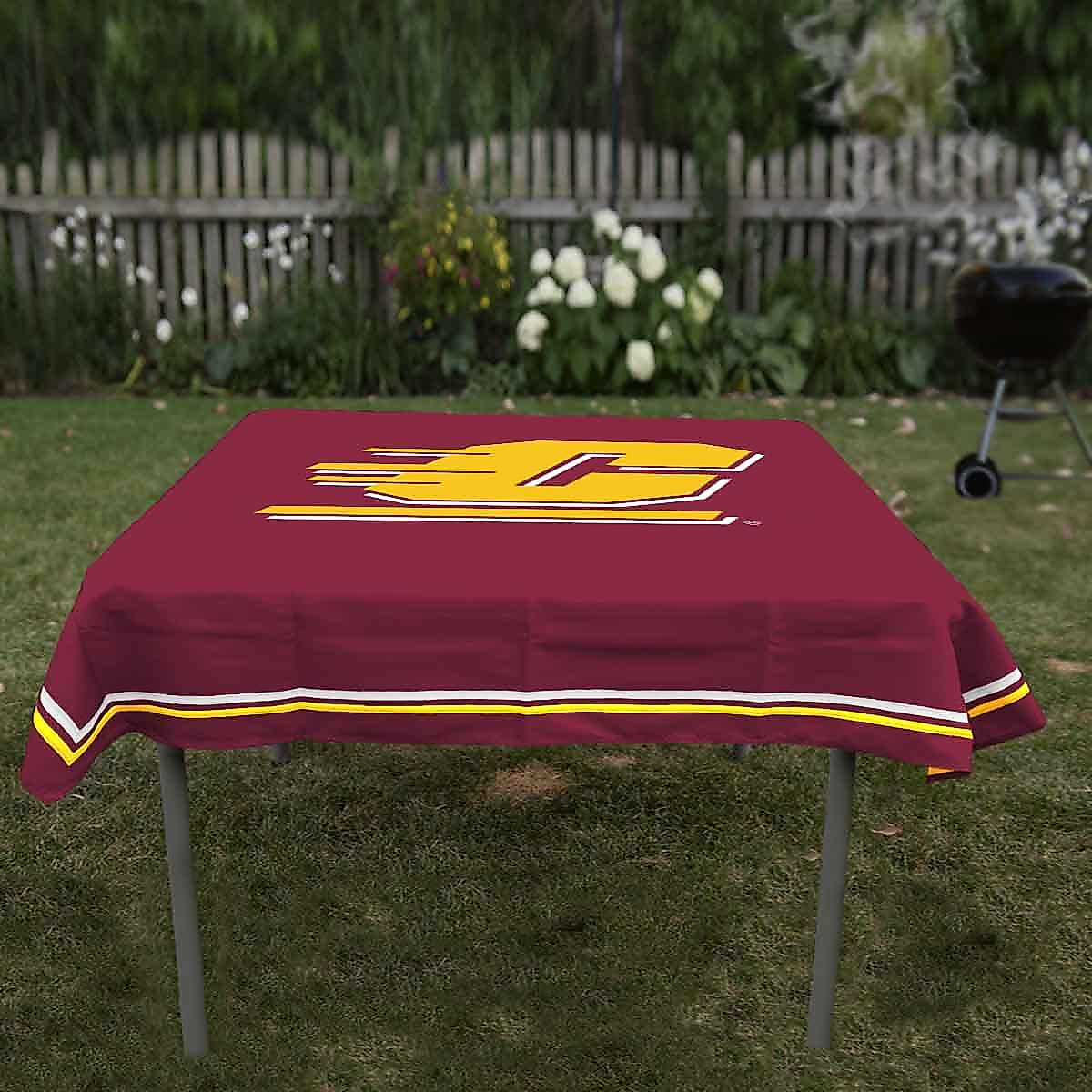 College Flags & Banners Co. Central Michigan Chippewas Logo Tablecloth or Table Overlay