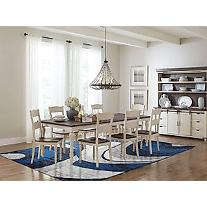 Yafa Home Fashion Modern Contemporary Swirls Design Area Rug, Luxurious, Elegant, and Fashionable Area Rug (Navy, 8 ft X 10 ft)