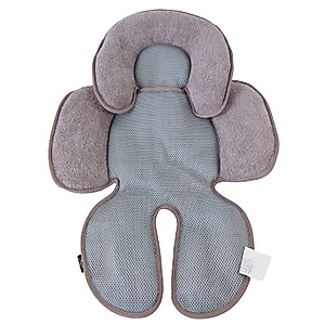Long-Ci Baby&Toddler Head Support Reversible with Neck Body Pad for Car Seats,Strollers&Bouncers Grey