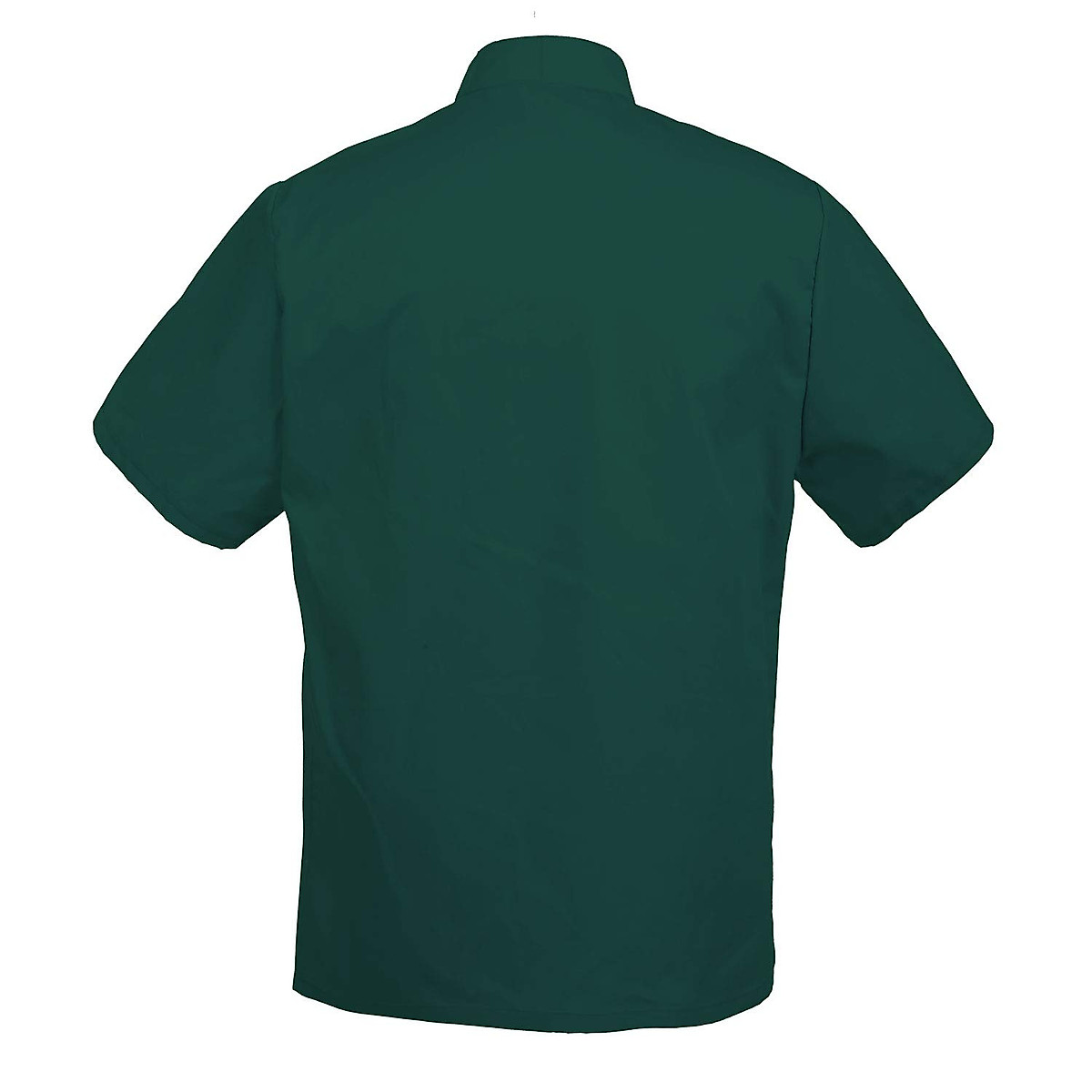 Embroidered Men's Chef Coat Short Sleeve Chef Shirt Cook Coat Personalized with Your Text Hunter Green