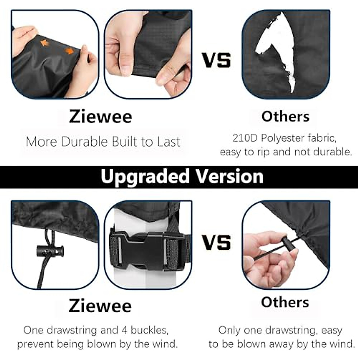 Patio Furniture Covers, Outdoor Table Covers Waterproof Rectangle, 600D Outdoor Furniture Covers, Wind Dust Proof Anti-UV Durable Patio Sectional Couch Cover 96"L x 36"W x 34"H / 240x90x85cm