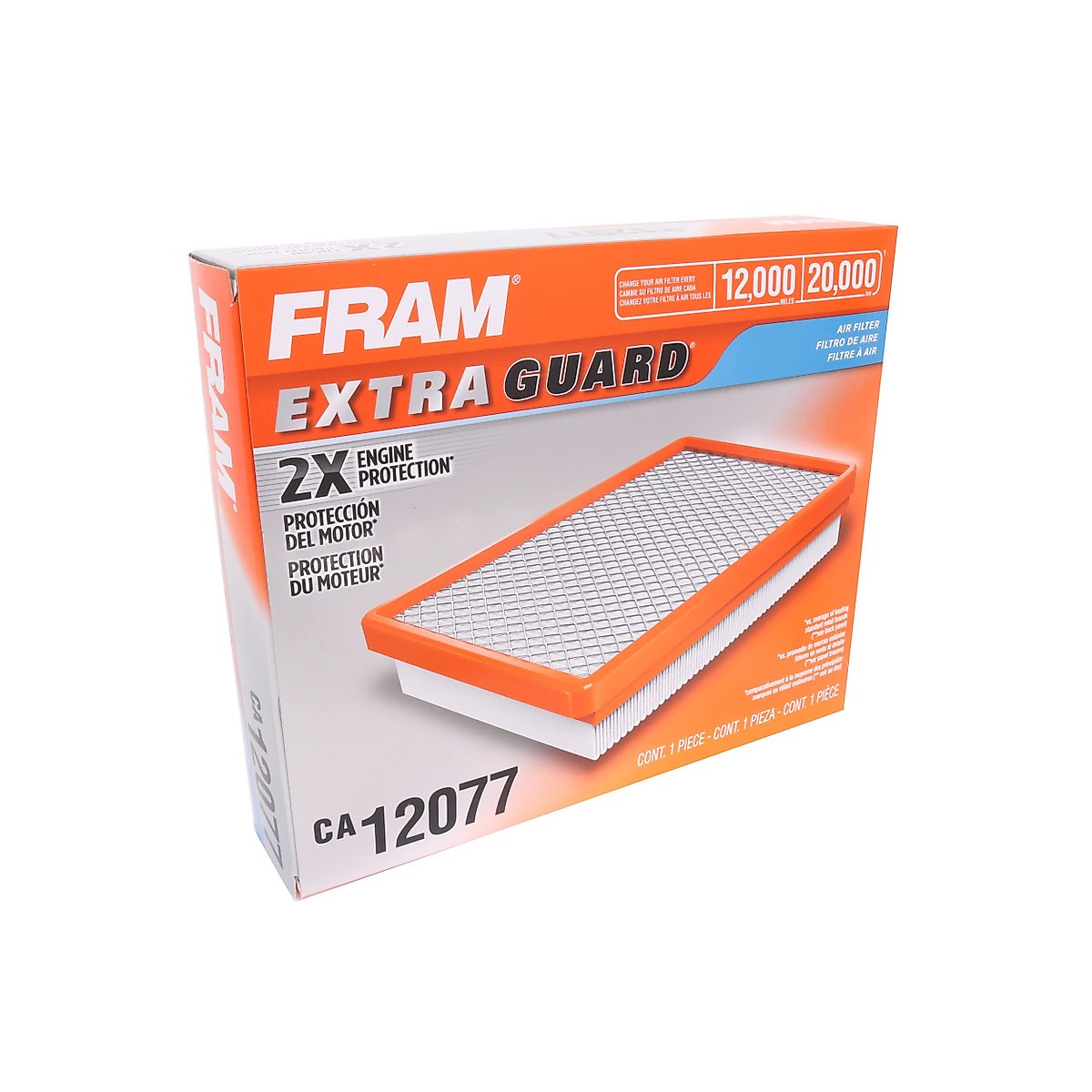 FRAM Extra Guard Flexible Panel Engine Air Filter Replacement, Easy Install w/Advanced Engine Protection and Optimal Performance, CA12077, for Select Volvo Vehicles