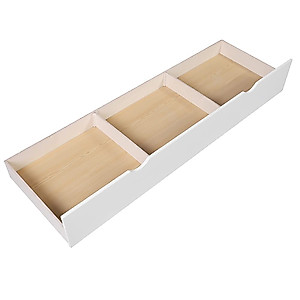 L-Shaped Bunk Bed with Drawers, Wood Twin Over Twin Bunk Beds with Drawers for Kids, Teens, Adults (White)