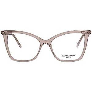 Saint Laurent SL386 003 Eyeglasses Women's Beige/Transparent Optical Frame 53mm